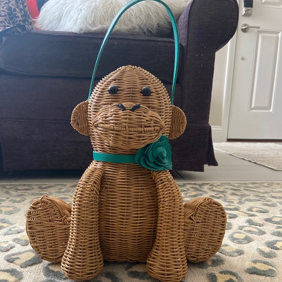 kate spade | Bags | Nwot Kate Spade Georgia Wicker Monkey | Poshmark